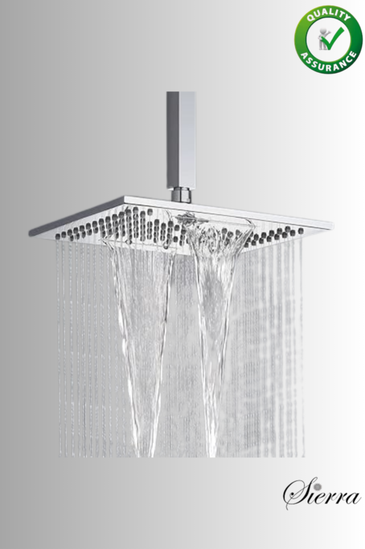 Stainless Steel Premium WaterFall Shower 8*8 - Sierra